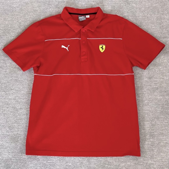 Puma | Shirts | Pumaferrari Official Product Red Polo Shirt | Poshmark